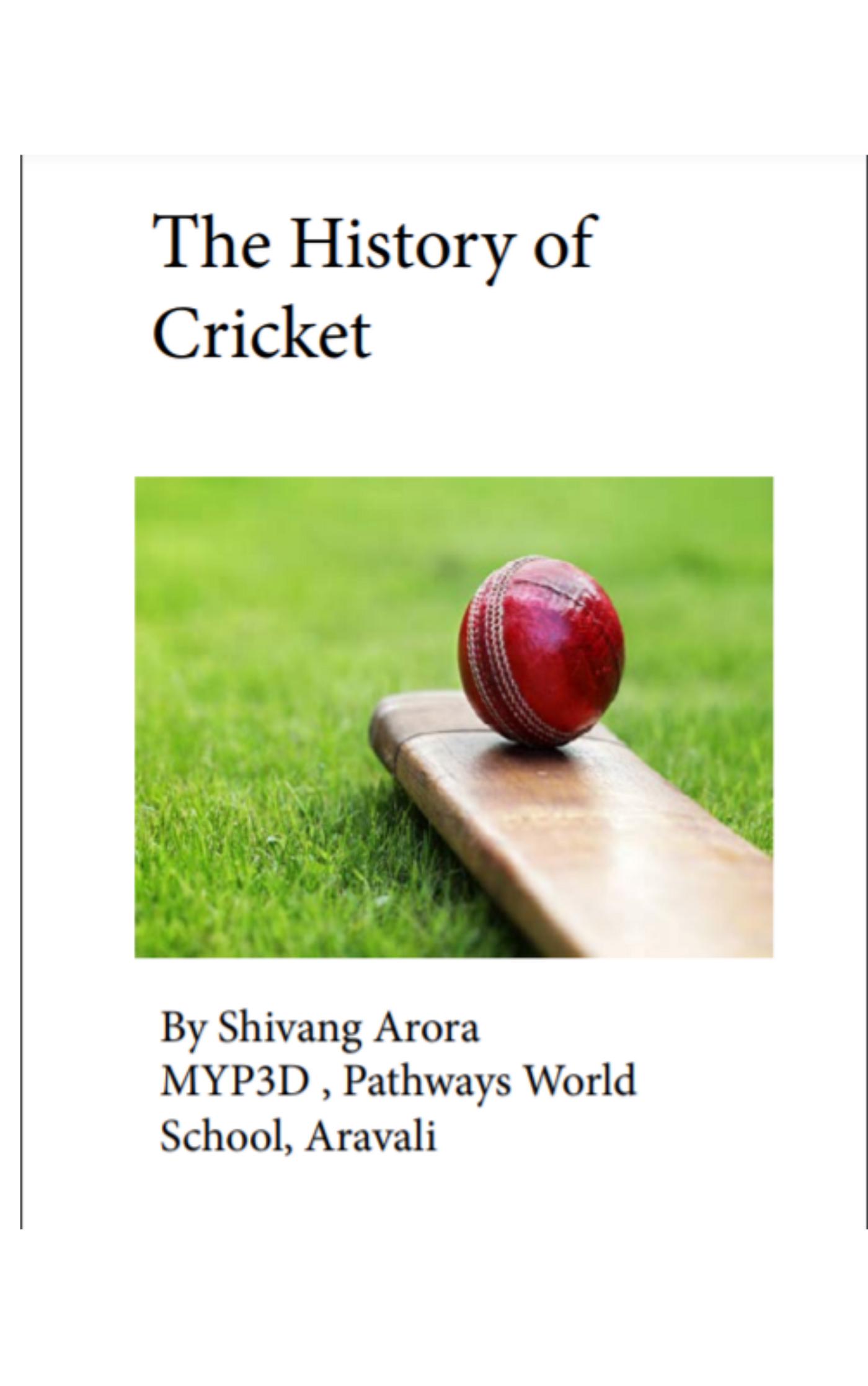 Smashwords – The History of Cricket – a book by Shivang Arora