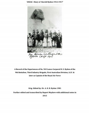 Smashwords – ‘ANZAC - Diary of Harold Rydon 1914-1917’
