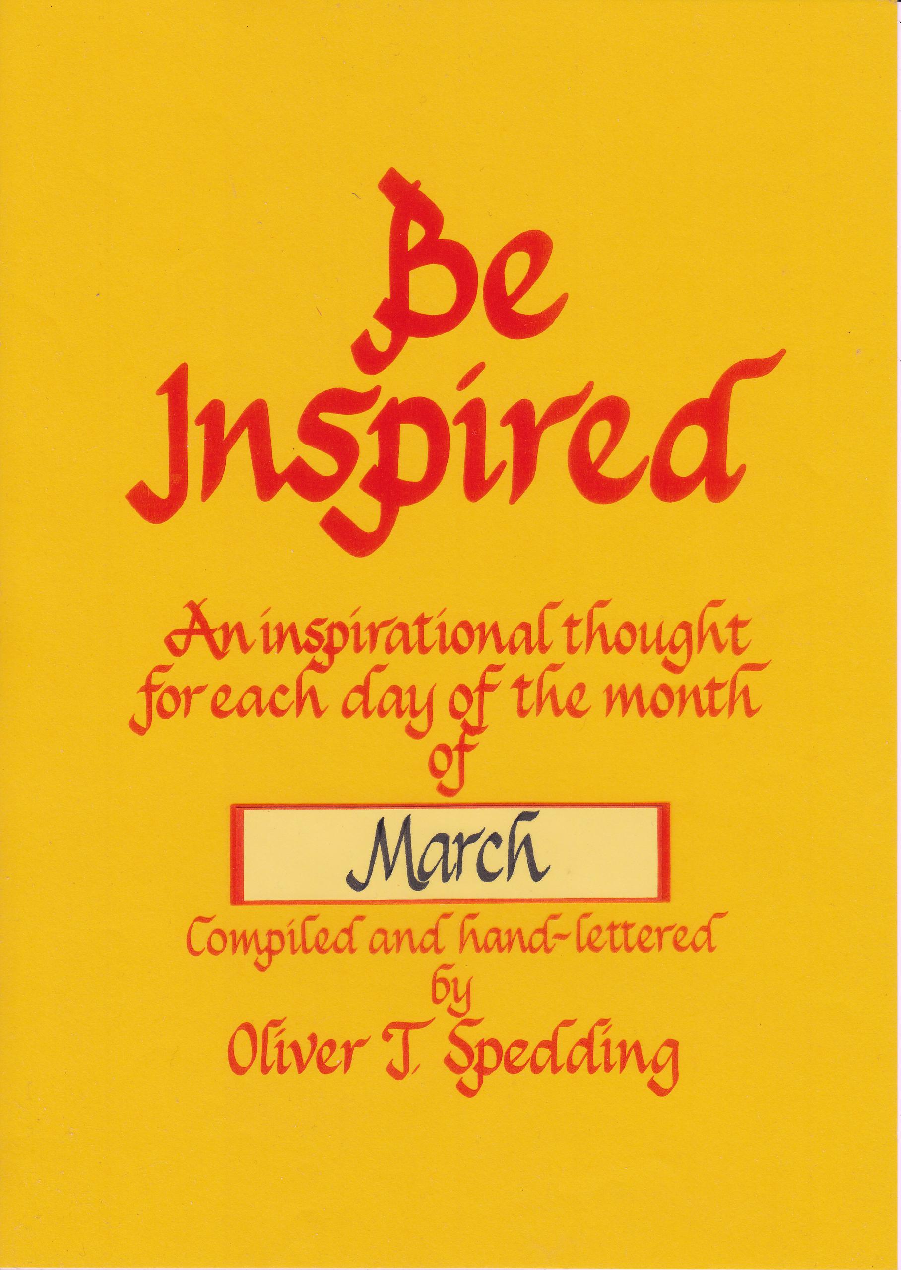 Smashwords – Be Inspired - March – a book by Oliver T. Spedding