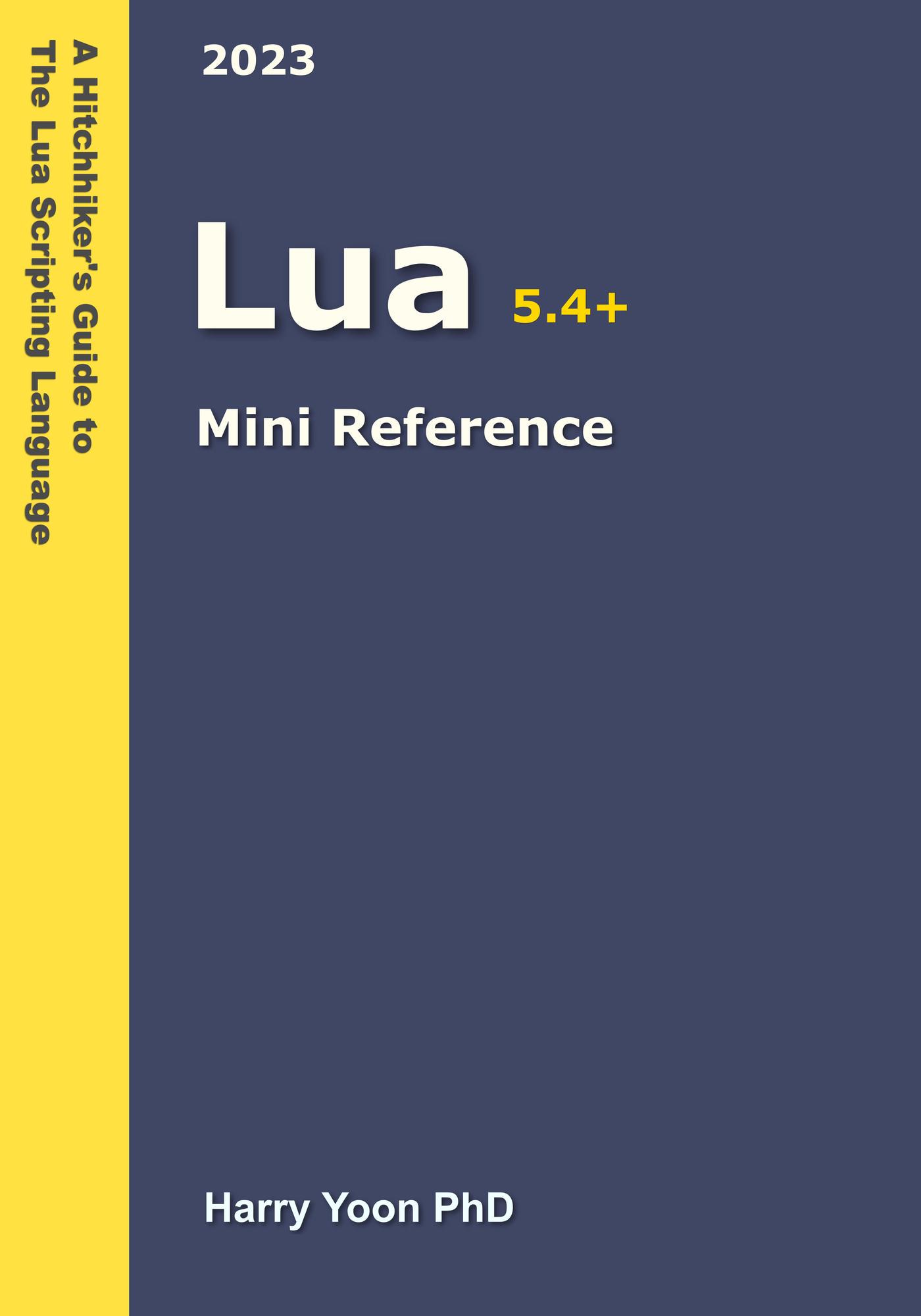 Smashwords – Lua Mini Reference – a book by Harry Yoon